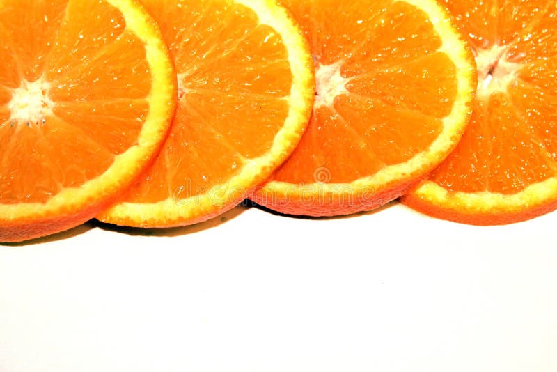 Orange Pieces on White Background Stock Photo - Image of orange ...