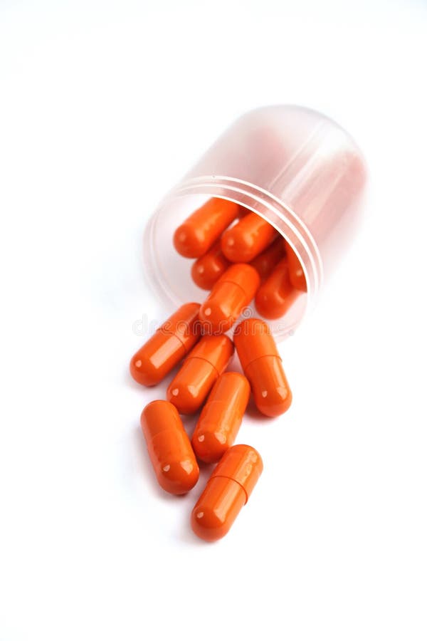 Orange Pill stock photo. Image of antibiotics, science - 19553008