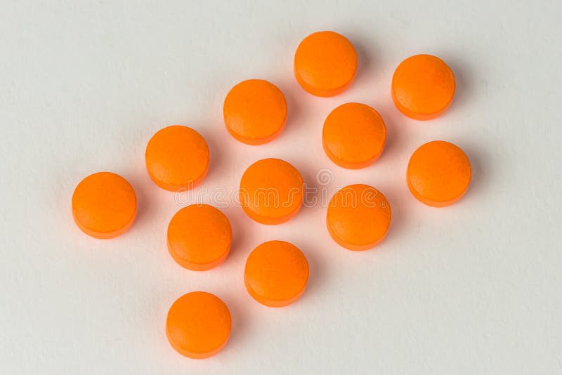 Orange Pills stock photo. Image of sick, orange, pill - 38647374
