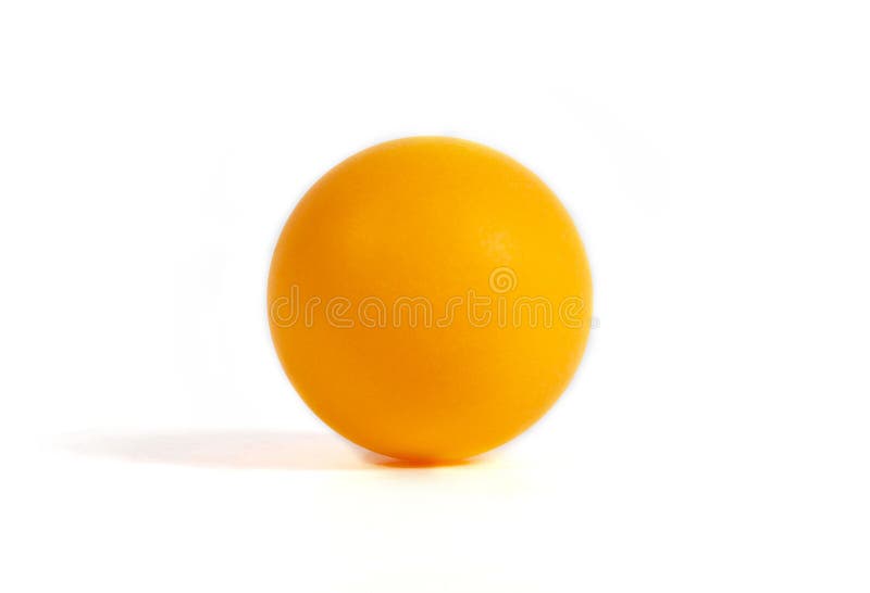 Orange Ping Pong (table Tennis) Ball Isolated on White Background Stock ...