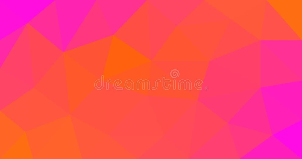 Orange and Pink Abstract Low Polygonal Vector Background Triangular ...