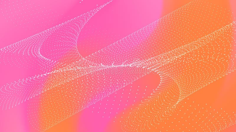 Orange Pink Gradient Background with White Dots Stock Illustration ...