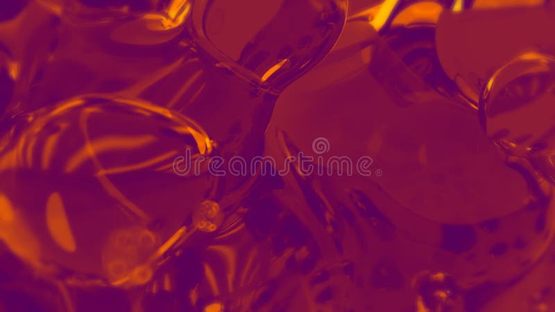 Orange and Pink Limpid Fluid Spheres Background - Abstract 3D Rendering ...