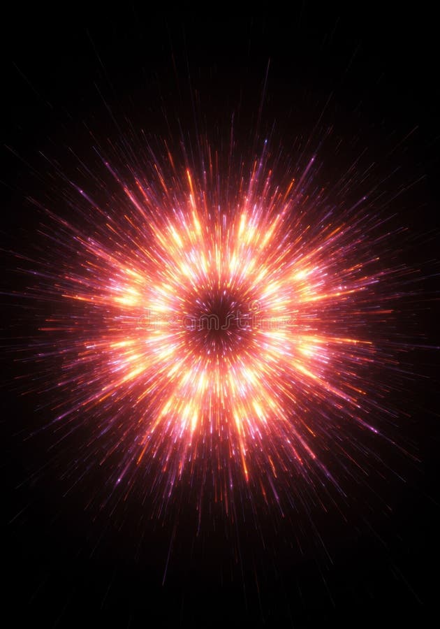 Orange Pink Purple Light Burst Explosion on Black Background Stock ...