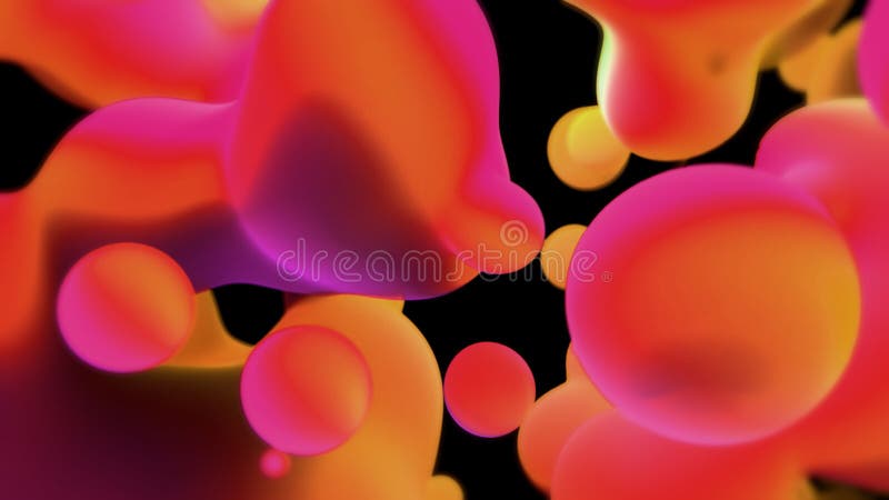 Orange and Pink Slime Benign Bubbles from Alien Planet - Abstract 3D ...