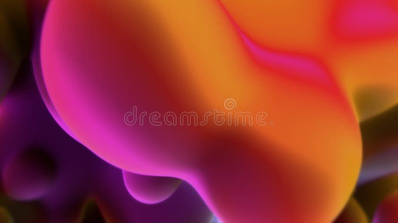 Orange and Pink Slime Wax Meta Objects from Alien Planet - Abstract 3D ...