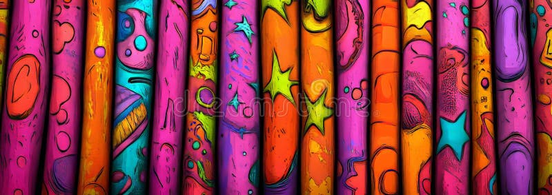 Orange Pink Yellow Retro Vertical Phone Wallpapers Stock Photo - Image ...