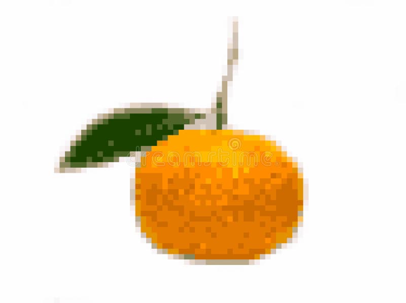 Orange pixel art stock illustration. Illustration of orange - 116507639