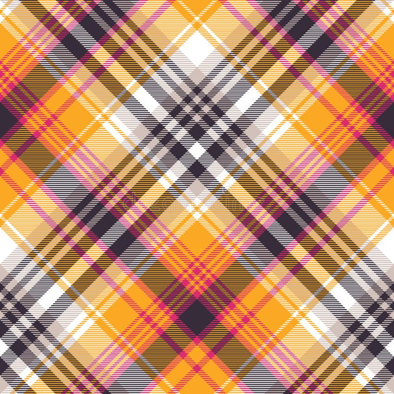 Orange Plaid Seamless Pattern Stock Vector - Illustration of paper ...