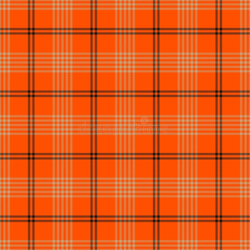 Orange Plaid Shirt Fabric Pattern Vector Illustration Seamless Texture ...