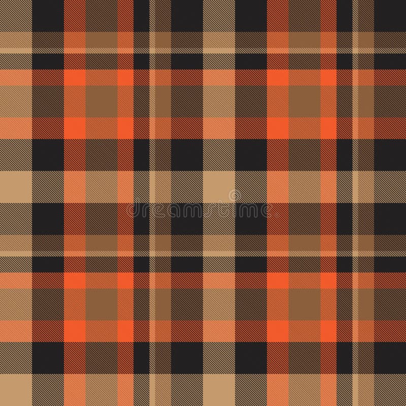 Orange Plaid Tartan Checkered Seamless Pattern Stock Vector ...