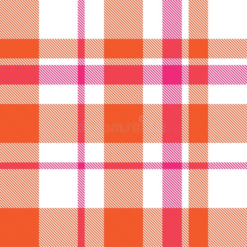 Orange Plaid Tartan Checkered Seamless Pattern Stock Vector ...