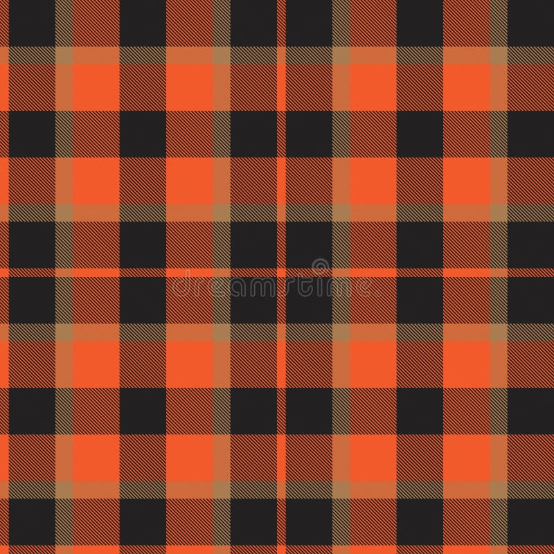 Orange Plaid Tartan Checkered Seamless Pattern Stock Vector ...