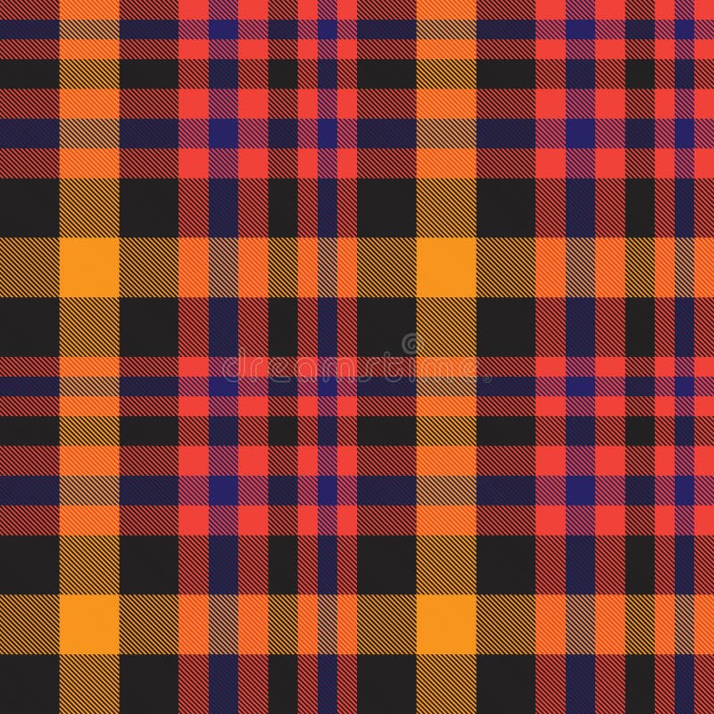 Orange Plaid Tartan Checkered Seamless Pattern Stock Vector ...