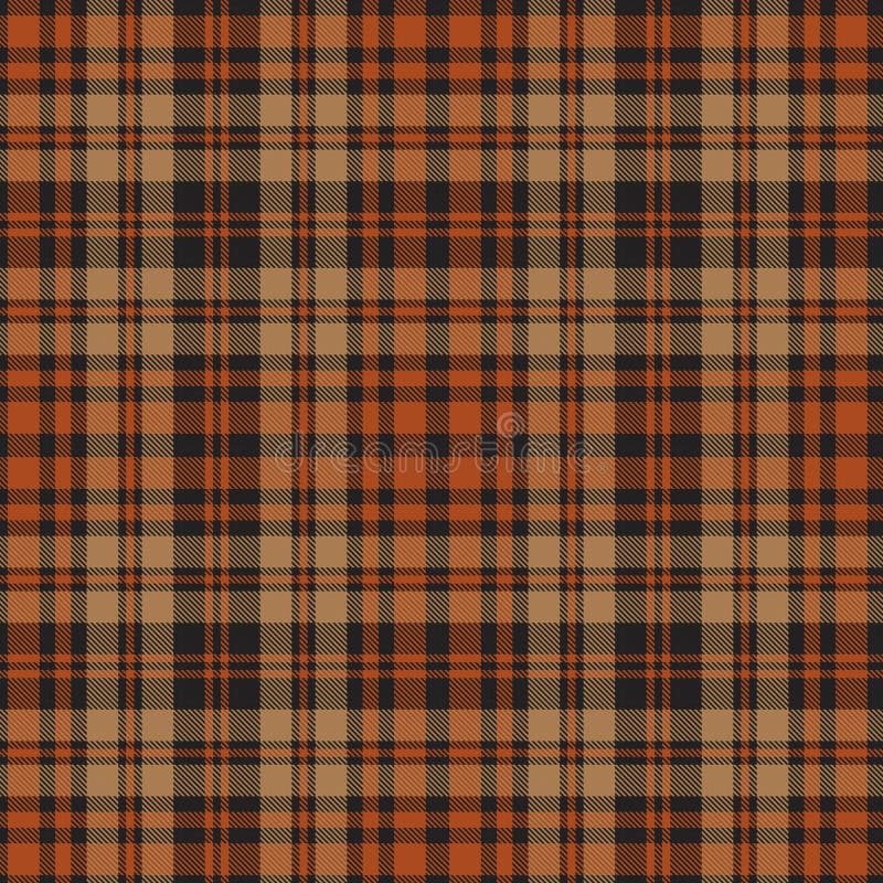 Orange Plaid Tartan Checkered Seamless Pattern Stock Vector ...