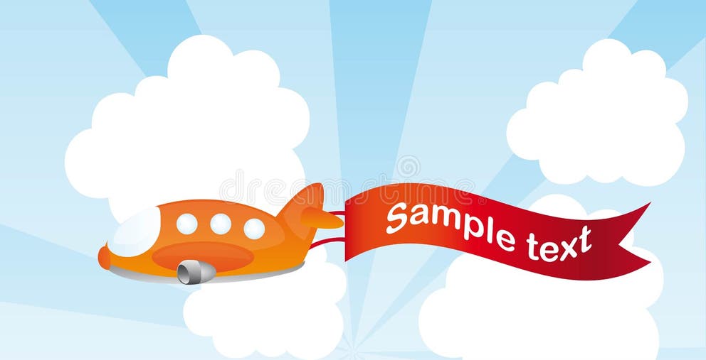 Orange plane stock vector. Illustration of aviation, background - 22337063