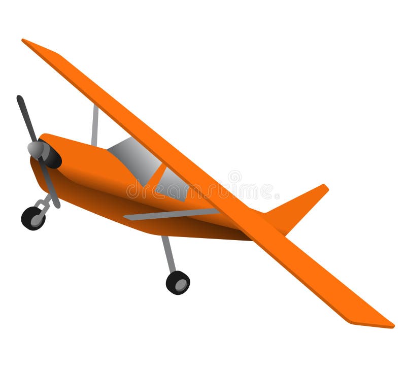 Orange plane stock vector. Illustration of style, airforce - 259538412