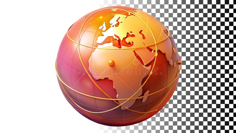 Orange Planet, Cosmic Sphere Space Object Texture Png Transparent Image Generative AI Stock ...