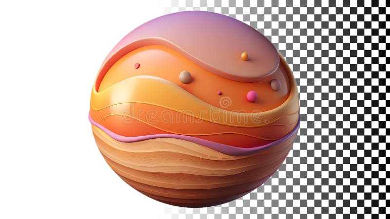 Orange Planet with Craters, Cosmic Surface, Space Exploration, Sci-fi Png Transparent Image ...
