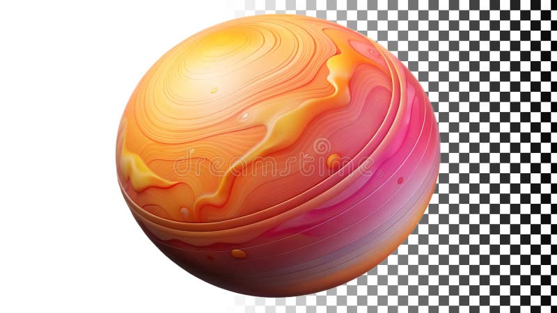 Orange Planet Marble, Cosmic Sphere Space Texture Png Transparent Image ...