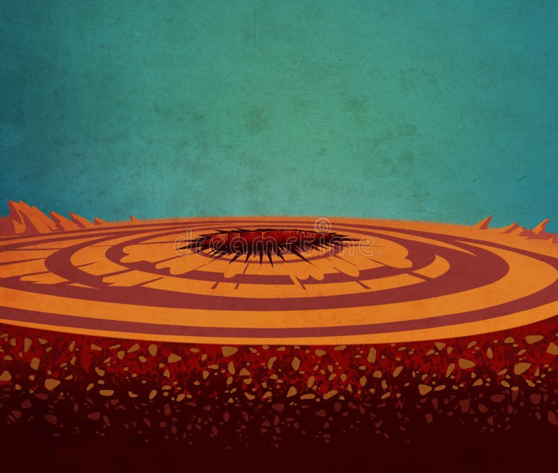 Orange Red Planet with Zero One Digits Stock Vector - Illustration of ...