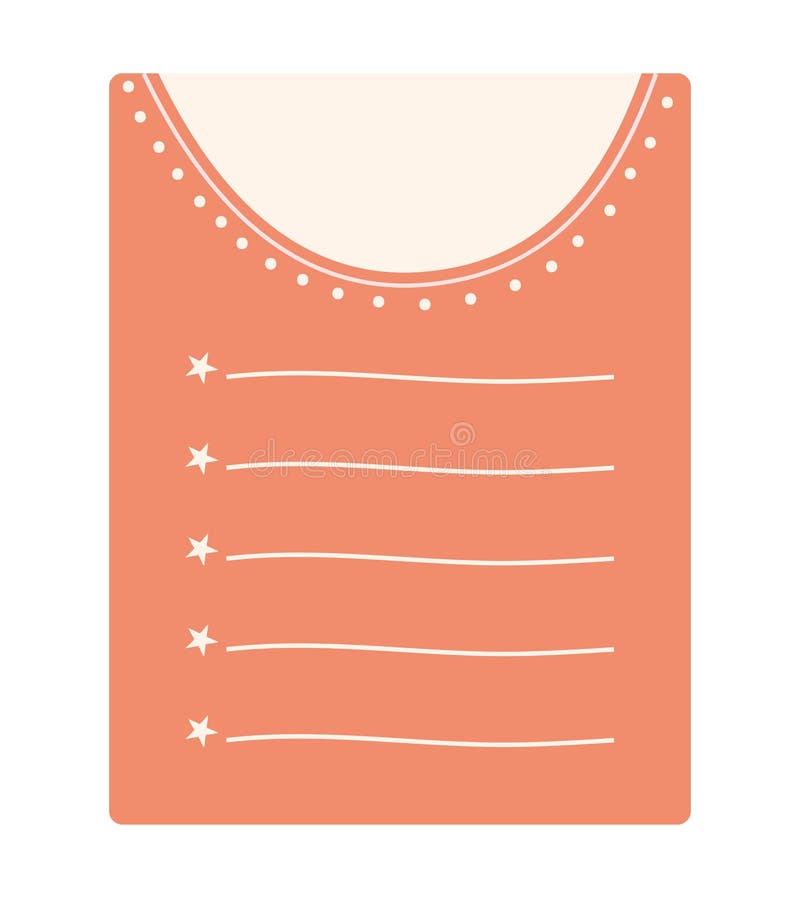 Orange daily planner stock vector. Illustration of listbook - 238743205