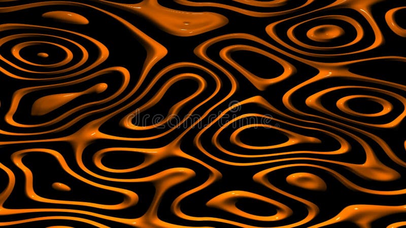 Orange Plasma Lines, Dark Background, 3D Render, Luxury, Reflection ...