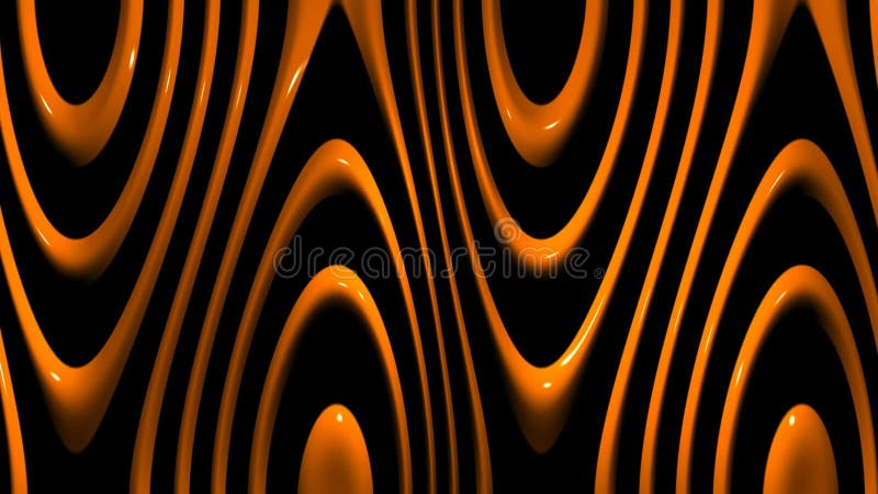 Orange Plasma Lines, Dark Background, 3D Render, Unique Design ...