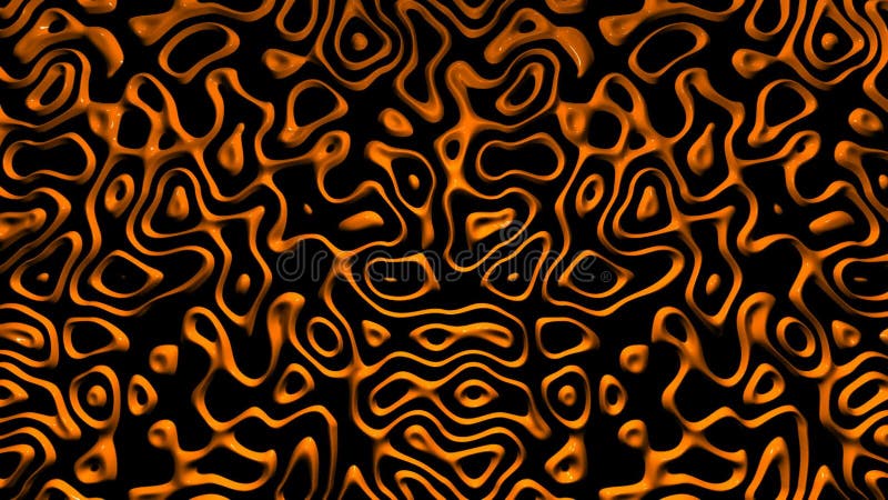 Orange Plasma Lines, Dark Background, Reflection, Unique Design, 3D ...