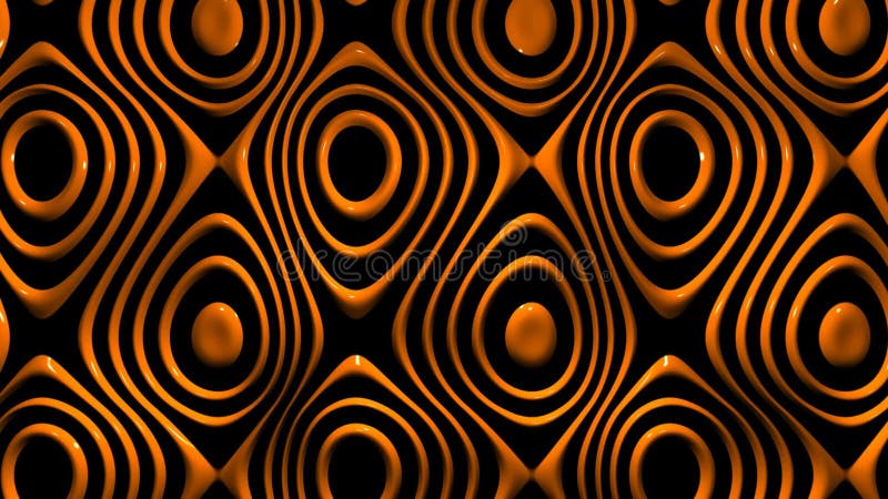 Orange Plasma Lines, Dark Background, Unique Design, 3D Render, Luxury ...