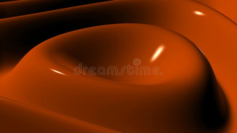 Orange Plasma Waves, Background, 3D Render, Reflection, Unique Design ...
