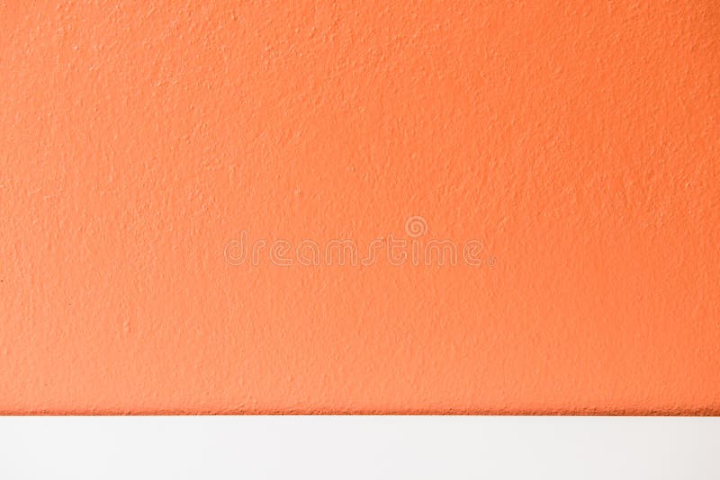 Orange Plastering Wall with White Stripe Stock Image - Image of ...