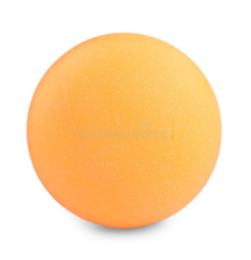 Orange Plastic Ball for Table Tennis Isolated on White Stock Photo ...