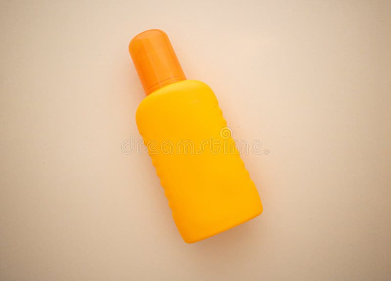 Orange plastic Bottle stock photo. Image of bottle, clear - 254822964