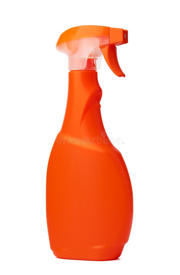 Orange Plastic Bottle of Liquid Detergent Isolated on White Stock Photo ...