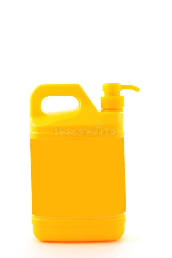 Orange plastic bottles stock photo. Image of containers - 216159306