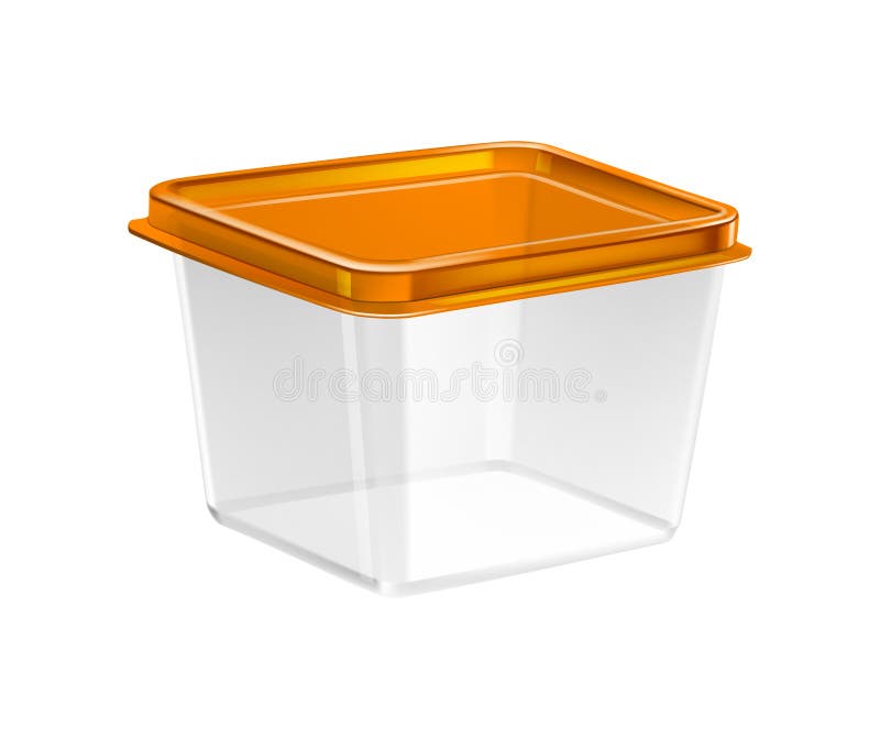 Orange Plastic Container Composition Stock Vector - Illustration of ...