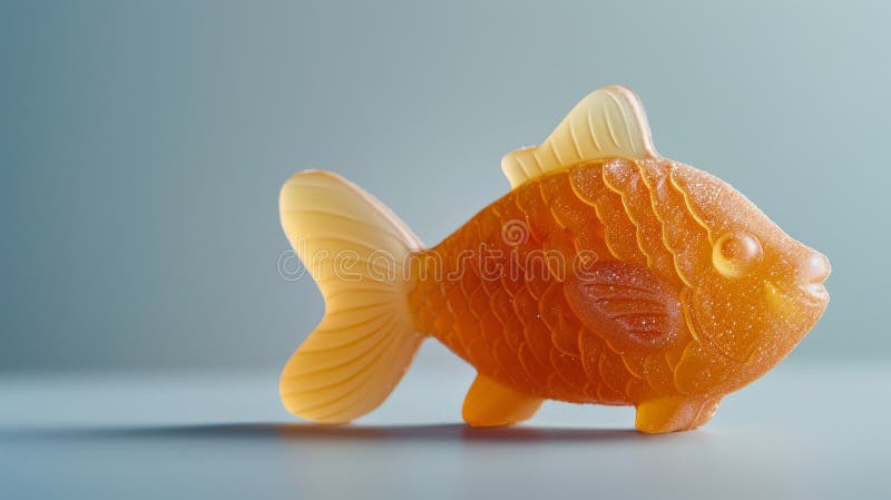 Orange Plastic Fish Toy on a Light Background Stock Image - Image of ...
