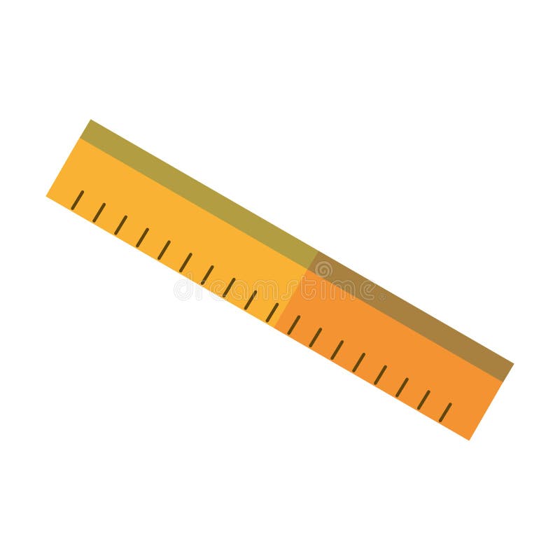 Orange Plastic Ruler Tool. Vector Stock Illustration - Illustration of ...