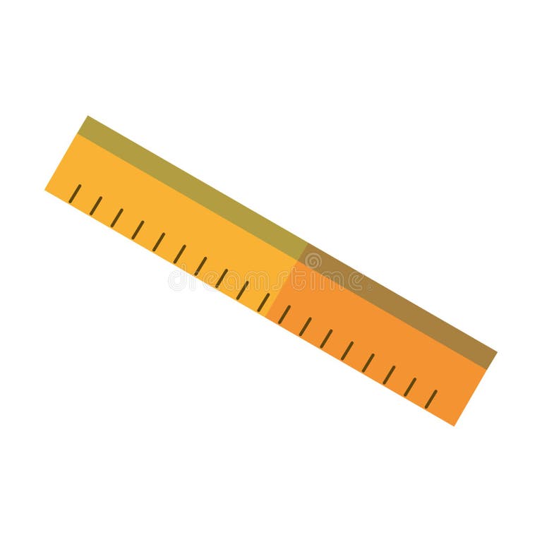 Orange Plastic Ruler Tool. Vector Stock Illustration - Illustration of ...