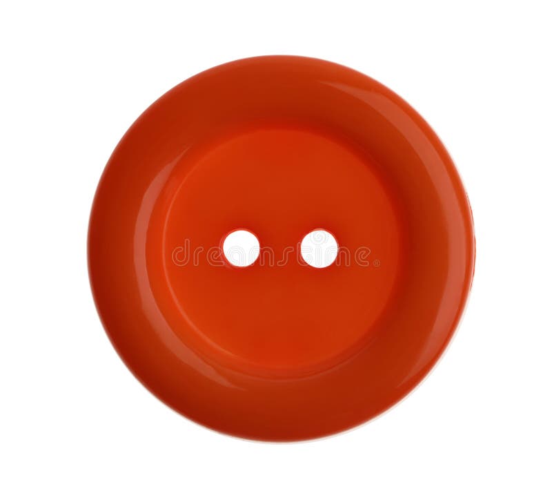Orange Plastic Sewing Button Isolated Stock Image - Image of circle ...