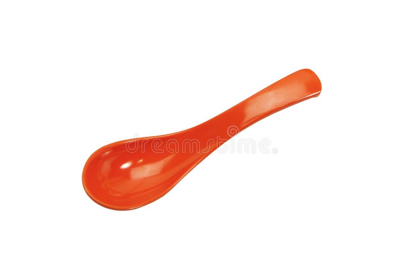 Orange plastic spoon stock photo. Image of equipment - 55670530