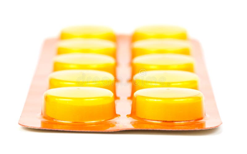Orange Plastic Tablet with Pills Inside Stock Image - Image of illness ...