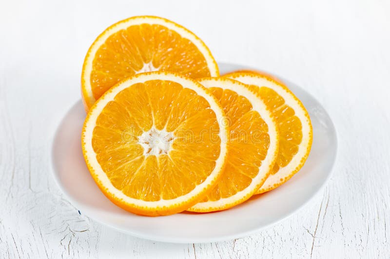 Orange on the plate stock image. Image of colorful, scratch - 27713157