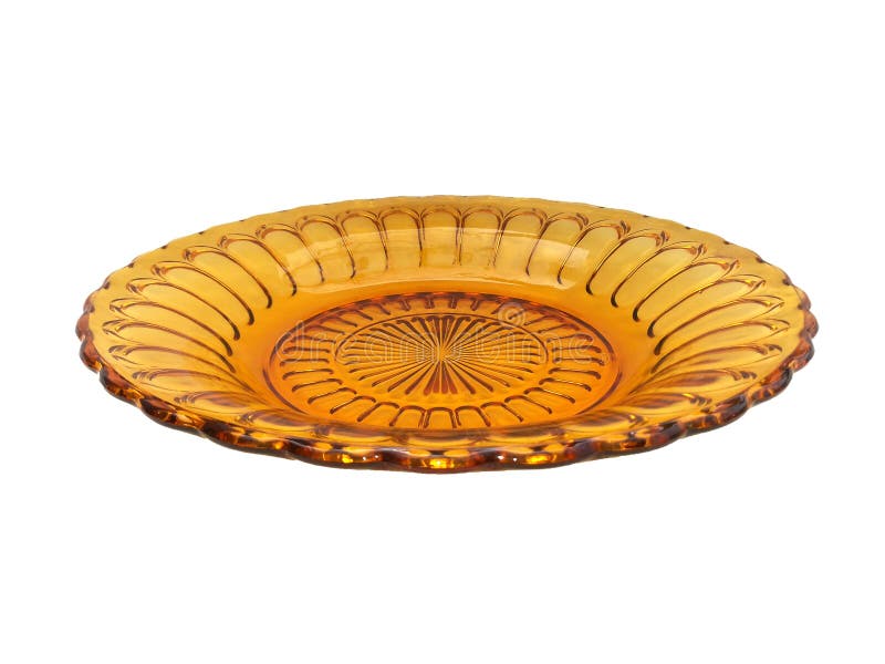 Orange plate stock photo. Image of tableware, isolated - 72165716