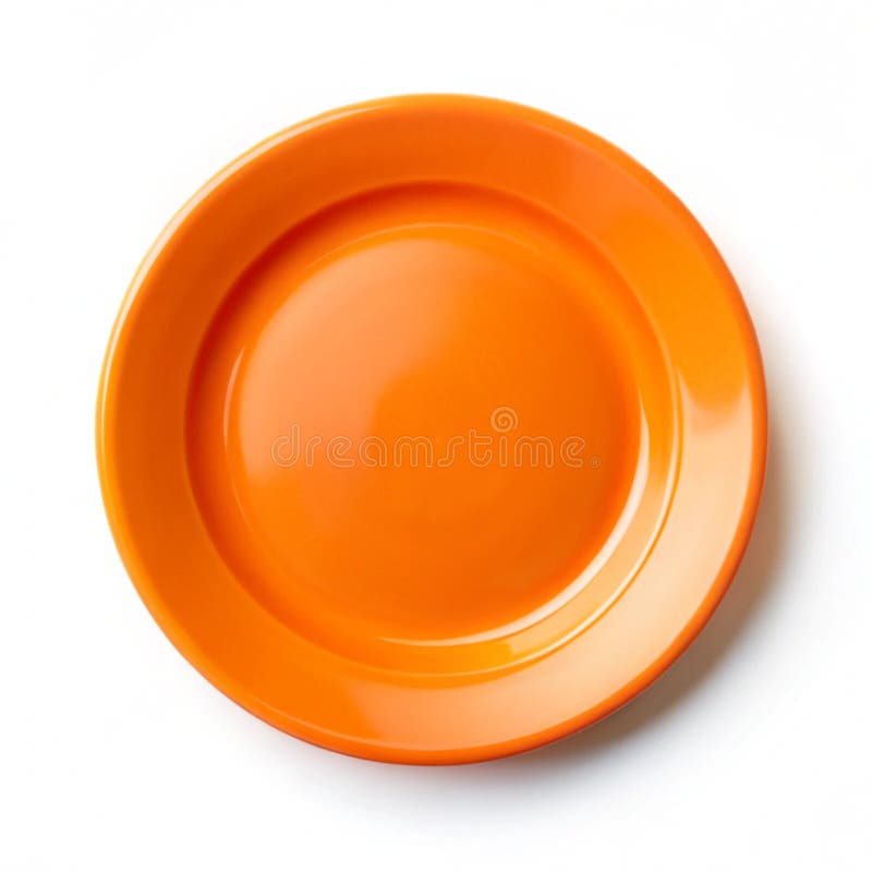 Orange plate stock illustration. Illustration of vibrant - 362349474