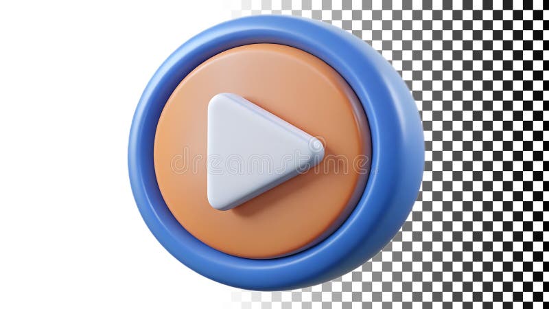 Orange Play Button, Media and Video Interface Icon Png Transparent ...