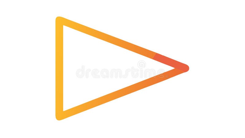 Orange Play Button Triangle Icon, Media Playback Control, Vector Design ...