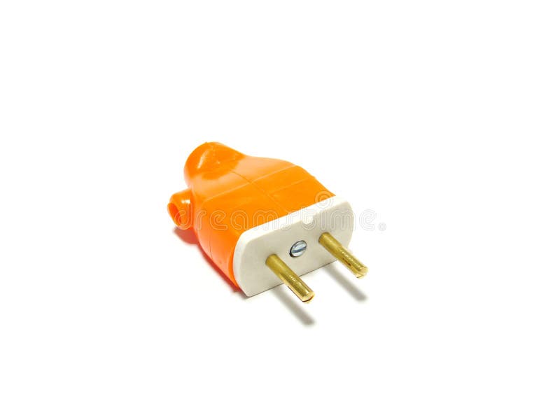 Orange plug stock image. Image of connector, current, device - 7359793