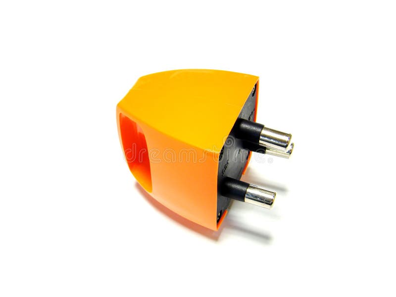 Orange plug stock photo. Image of insert, grounded, generation - 7359824